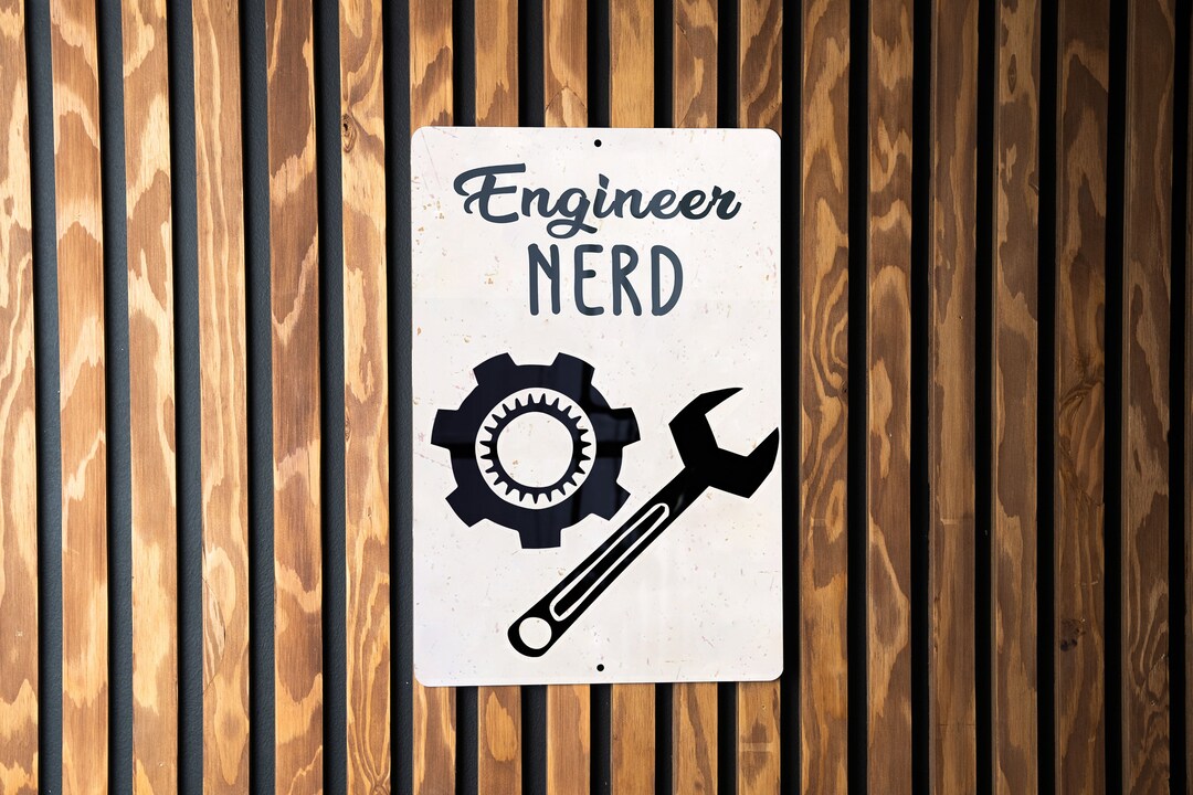 Engineer Nerd Metal Sign - Geek Decor, Wall Art, Home Office, Gift Idea ...