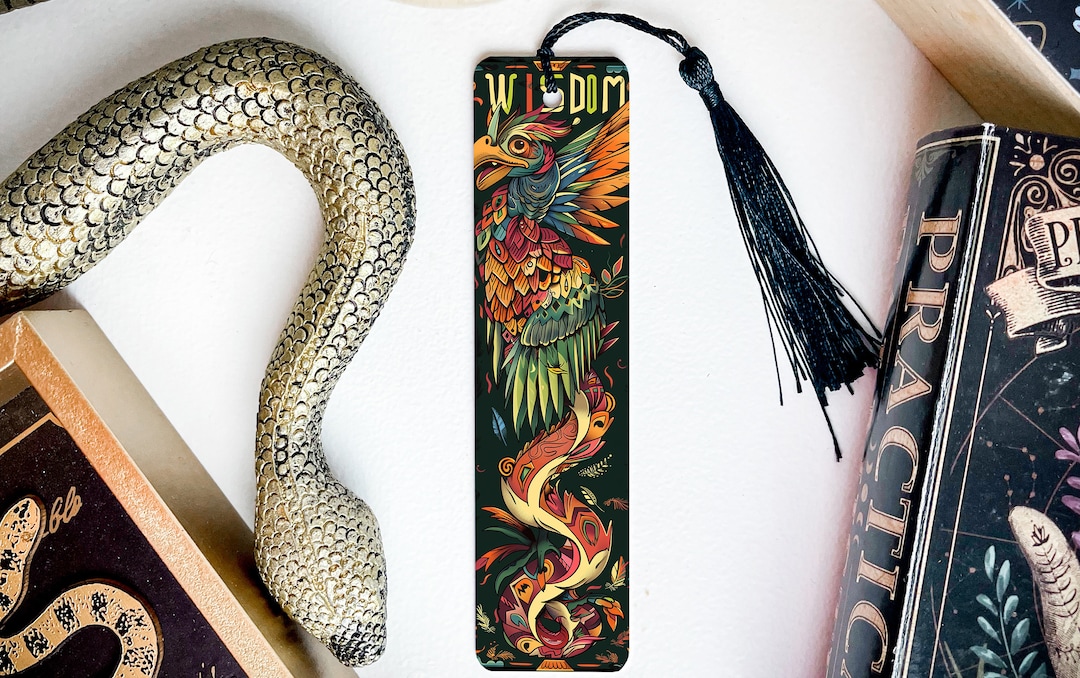 Quetzalcoatl Bookmark, Aztec God, Feathered Serpent, Serpentine Form ...