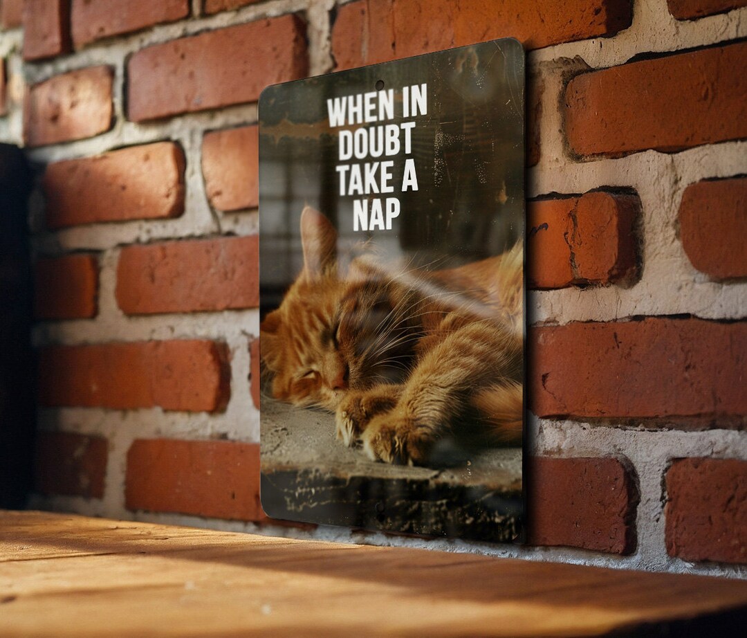 Take a Nap Metal Poster - Doubtful Advice, Relaxation Tip, Sleep Wisdom ...