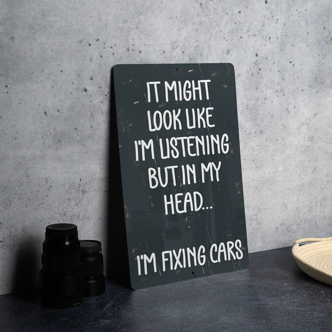 Aluminum Sign for Car Enthusiasts - Car Repair Decor, Garage Wall Art ...