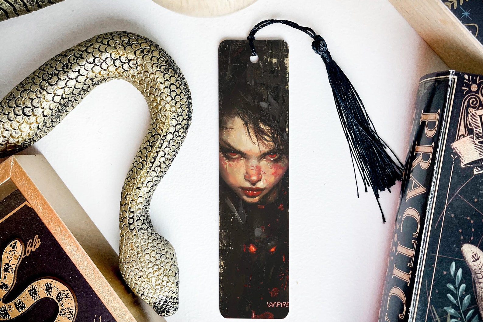 Vampire Themed Metal Bookmark, Fantasy Bookmark, Unique Reading ...