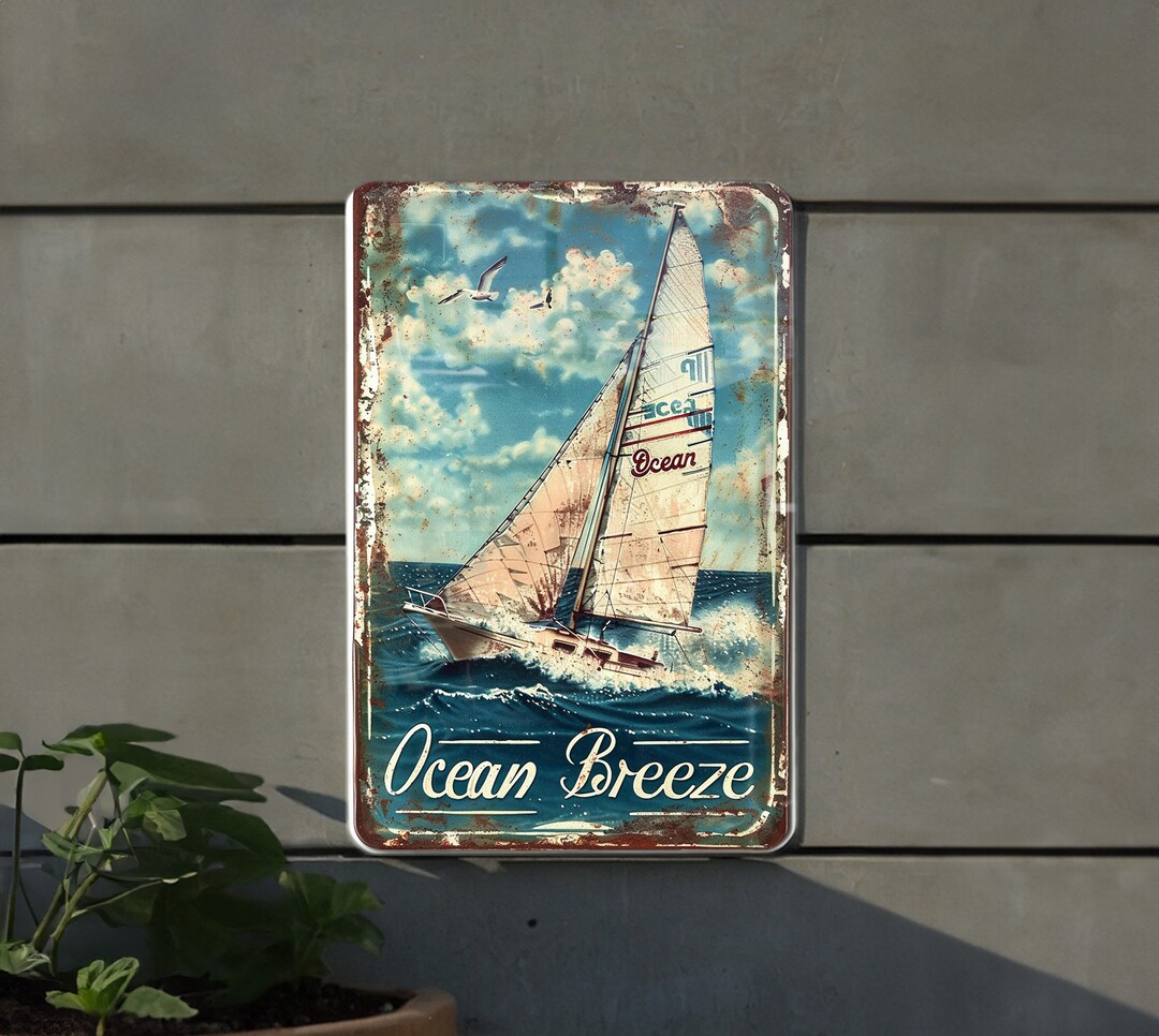 Cape Cod Metal Sign, Sailing Decor, Ocean Breeze Art, Nautical Escape ...