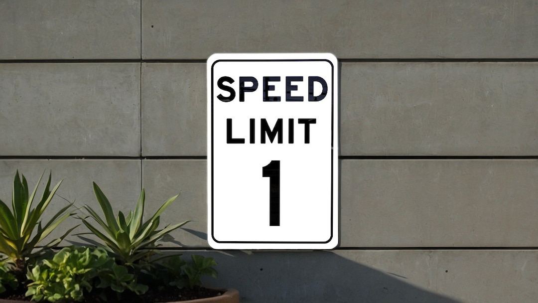 Speed Limit 1 MPH Metal Sign - Durable Aluminum Safety Signage for ...