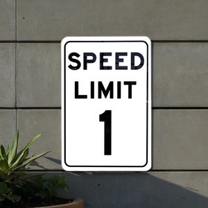Speed Limit 1 MPH Metal Sign - Durable Aluminum Safety Signage for ...