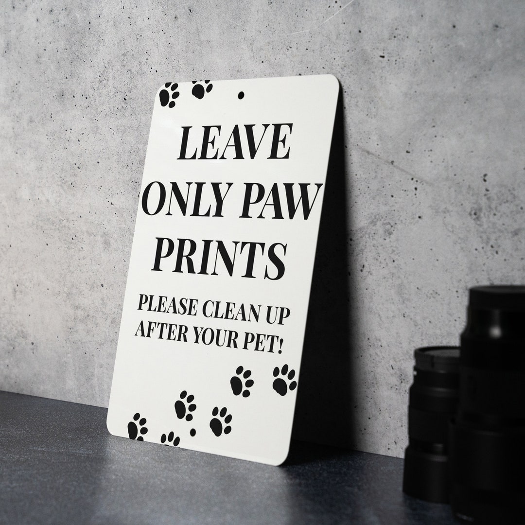 Metal Dog Clean-up Sign - Eco Etiquette, Responsible Owner, Yard Care ...