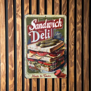 Vintage Style Sandwich Deli Metal Sign, Made to Order, Funny Kitchen ...