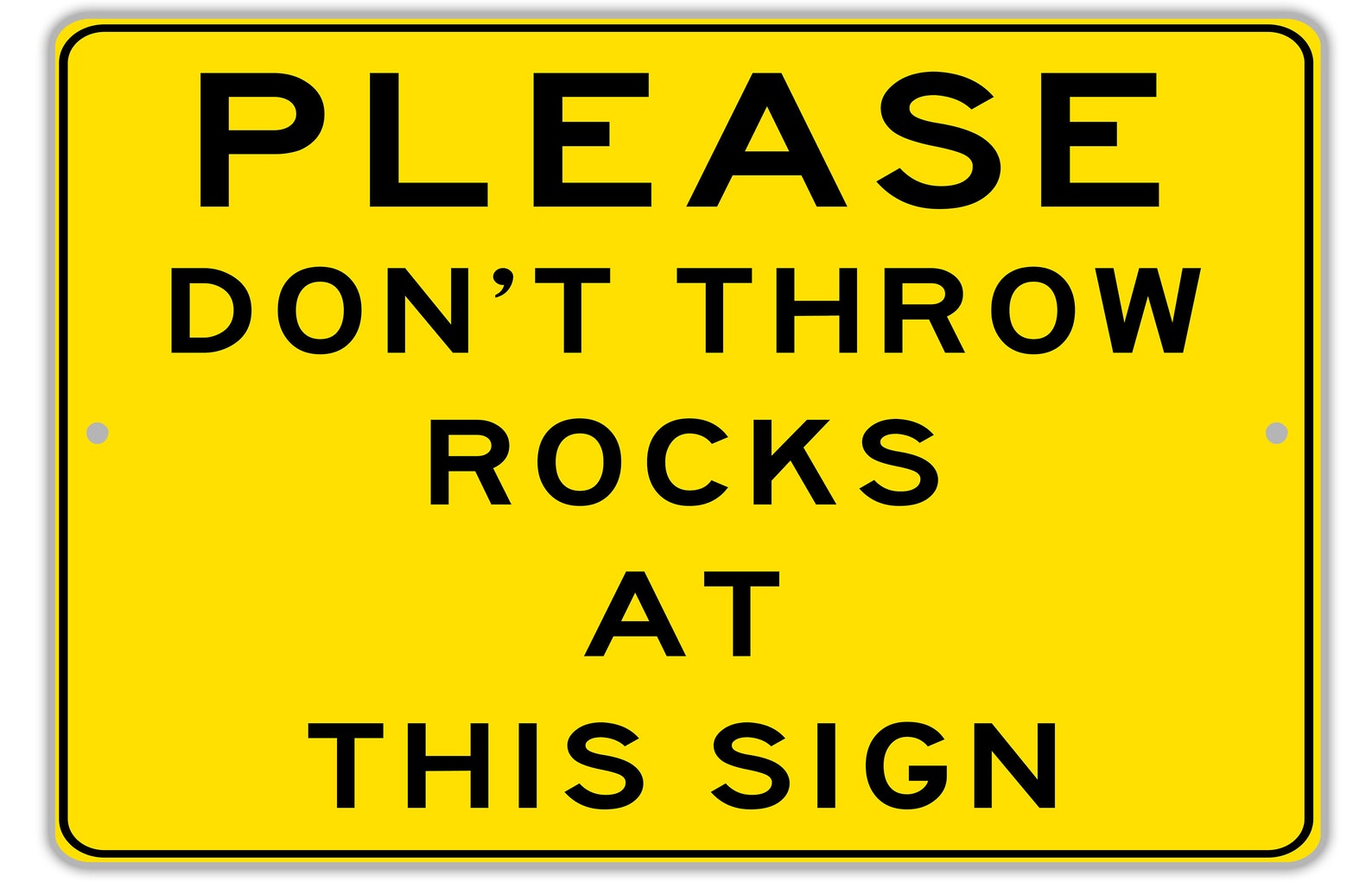 Do Not Throw Rocks at This Sign, Custom Metal Sign, Garden Signs ...