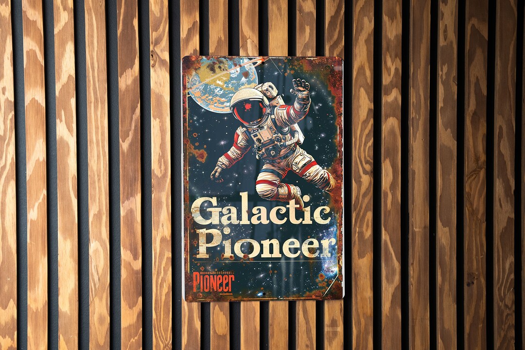Galactic Pioneer Metal Sign, Deep Space Exploration, Astronomy Frontier ...