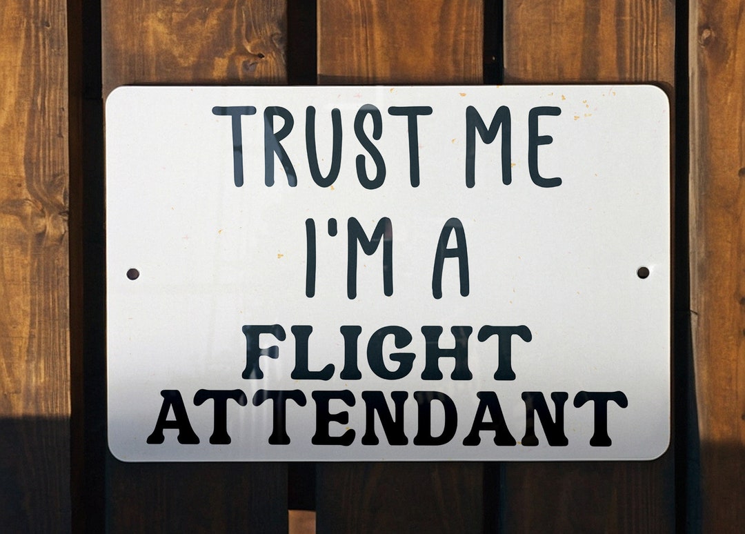 Flight Attendant Metal Sign, Cabin Crew Decor, Aviation Gifts, Air ...
