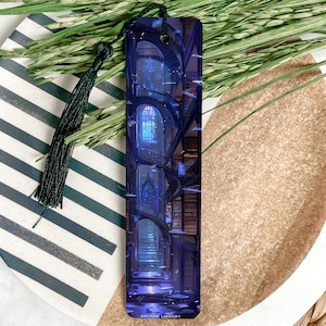 Arcane Library Metal Bookmark, Floating Books Design, Unique Reading ...