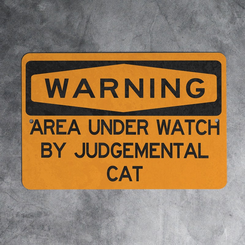 Cat Vomit Warning Sign - Etsy