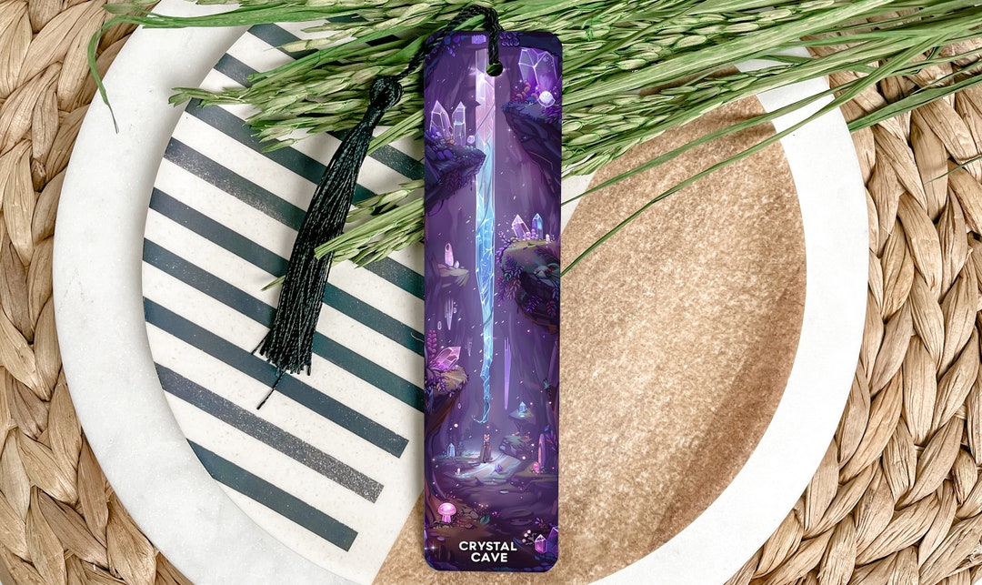 Crystal Cave Metal Bookmark, Sparkling Gems, Unique Book Accessory ...