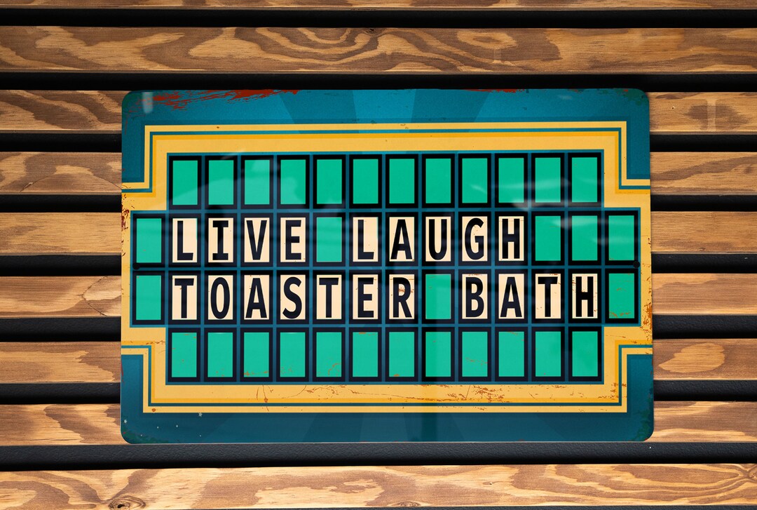 Live Laugh Toaster Bath Sign, Guess the Phrase, Metal Wall Decor, Funny ...