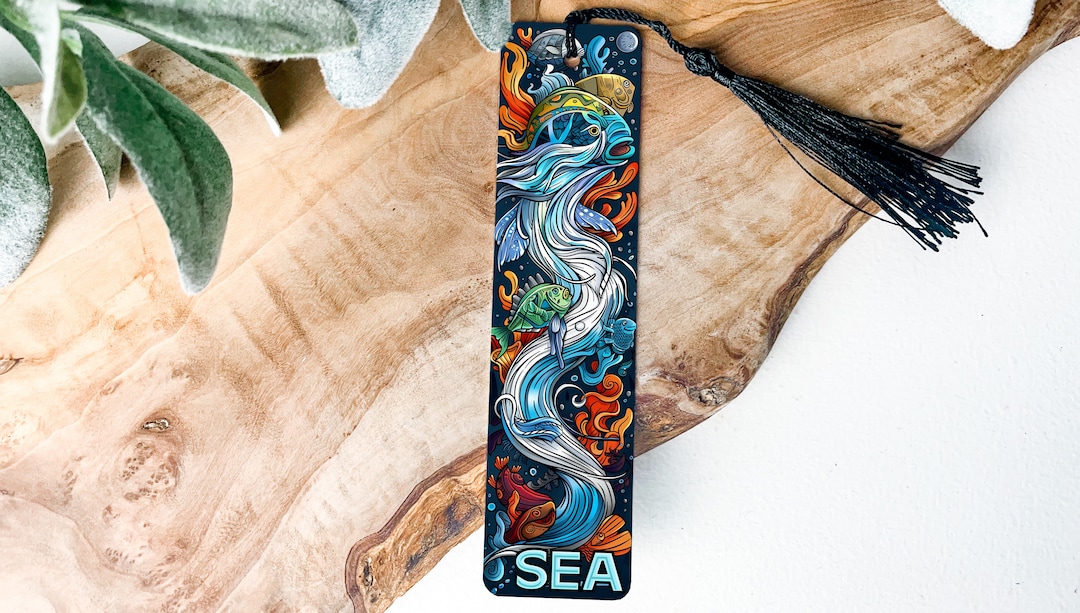 Tangaroa Maori God Bookmark, Sea Creatures, Ocean Waves Design, Metal ...