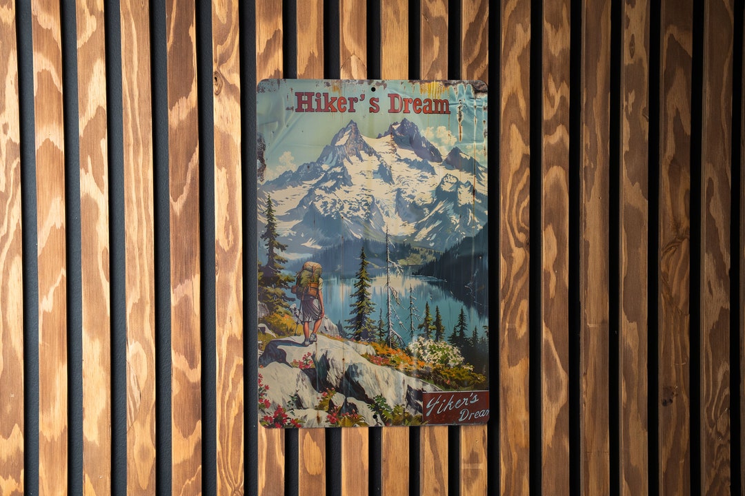 Mount Olympus Metal Sign, Hiker's Dream, Washington Misty Peaks ...