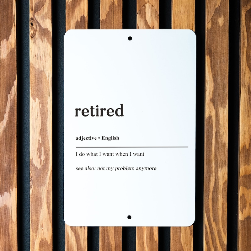 Retired Definition - Etsy