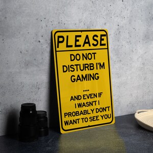 Gaming Room Decor, Do Not Disturb Sign, Metal Wall Art, Gamer Gift ...