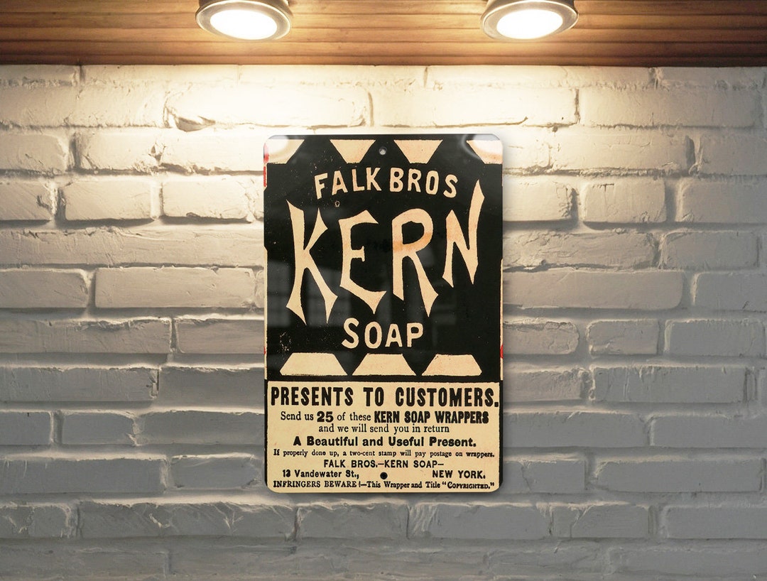 Falk Bros Kern Soap Metal Poster - Vintage Laundry Sign, Classic Soap ...