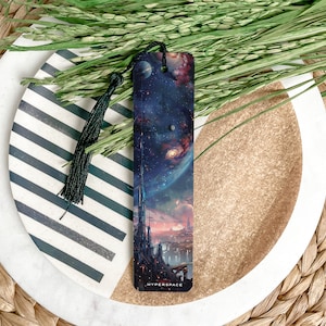 Sci-fi Bookmark, Hyperspace Text, Metal Bookmark, Space-themed Gift ...
