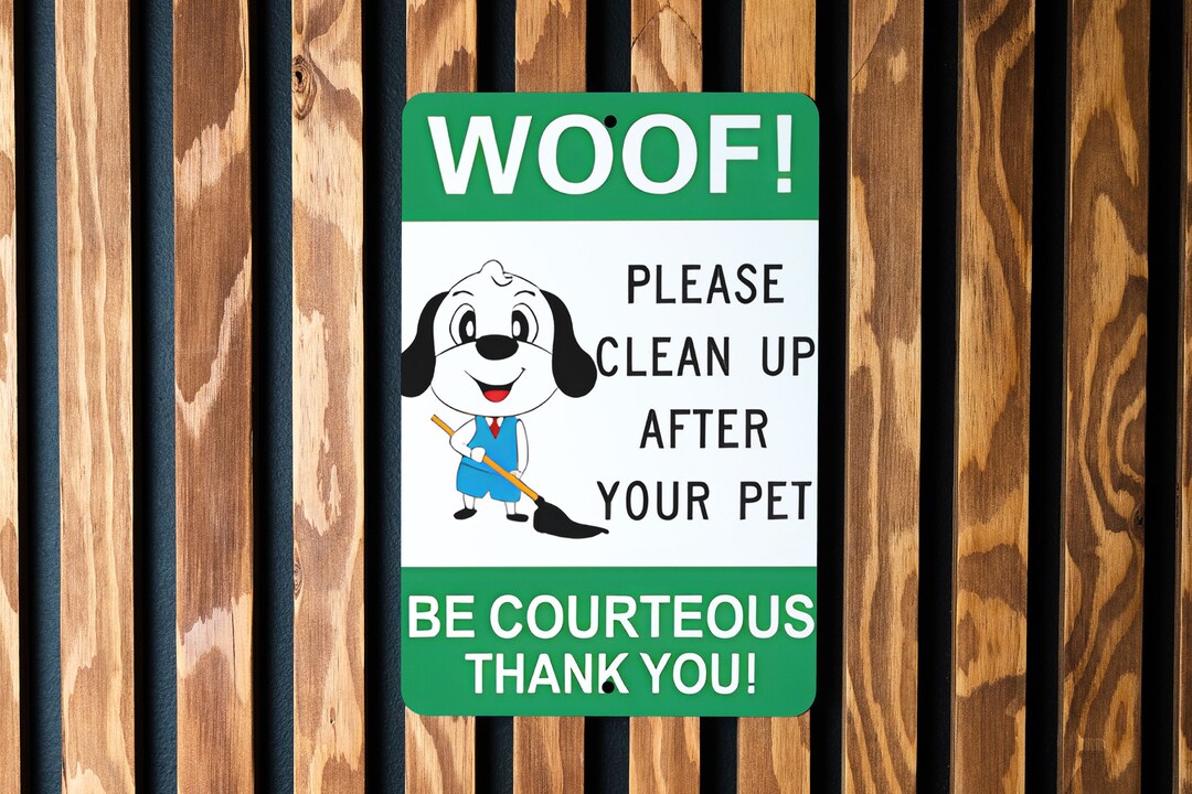 Eco Dog Sign - Clean Up, Metal Outdoor, Pet Responsibility - Etsy