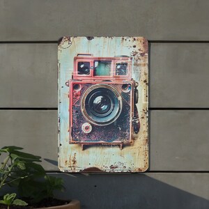 Vintage Tin Sign - Retro Polaroid Photo Booth, Time Machine, Instant ...