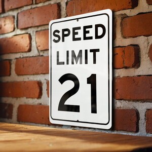 Speed Limit 21 MPH Sign - Precise Speed Regulation Aluminum Sign - Etsy