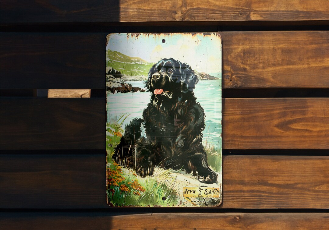 Newfoundland Vintage Style Funny Metal Sign, Wall Decor, Garden Art ...