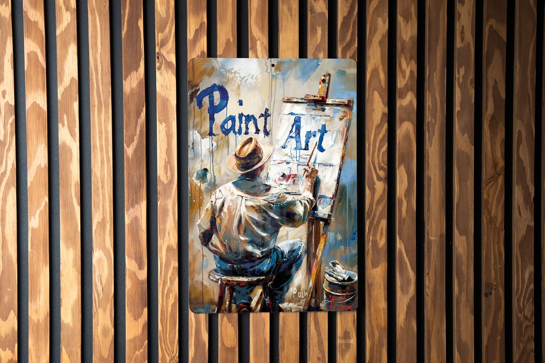 Vintage Tin Sign for Artists - Painting, Paint Art, Painter's Gift ...