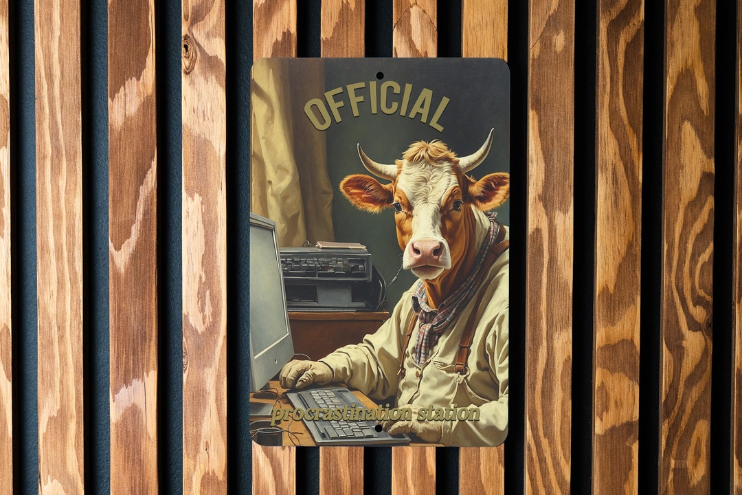 Official Procrastination Station Office Decor Metal Sign - Funny Office ...