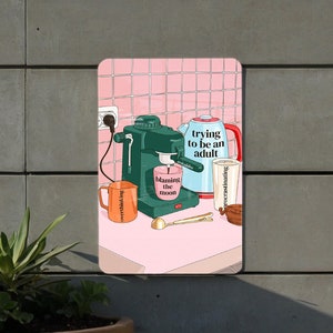 Funny Espresso, Boho Style Meme, Chic Wall Art, Coffee Humor, Unique ...