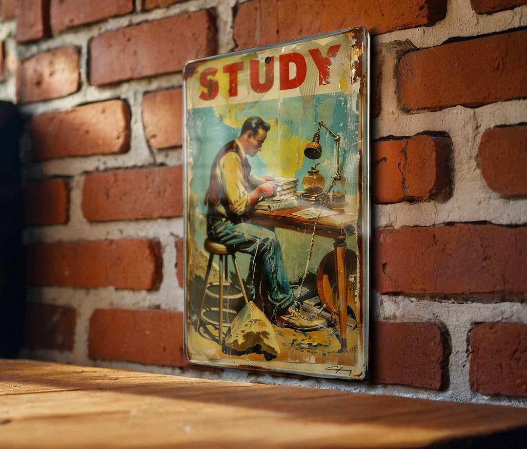 Geologist Study Vintage Style Aluminum Sign - Metal Wall Decor, Home ...