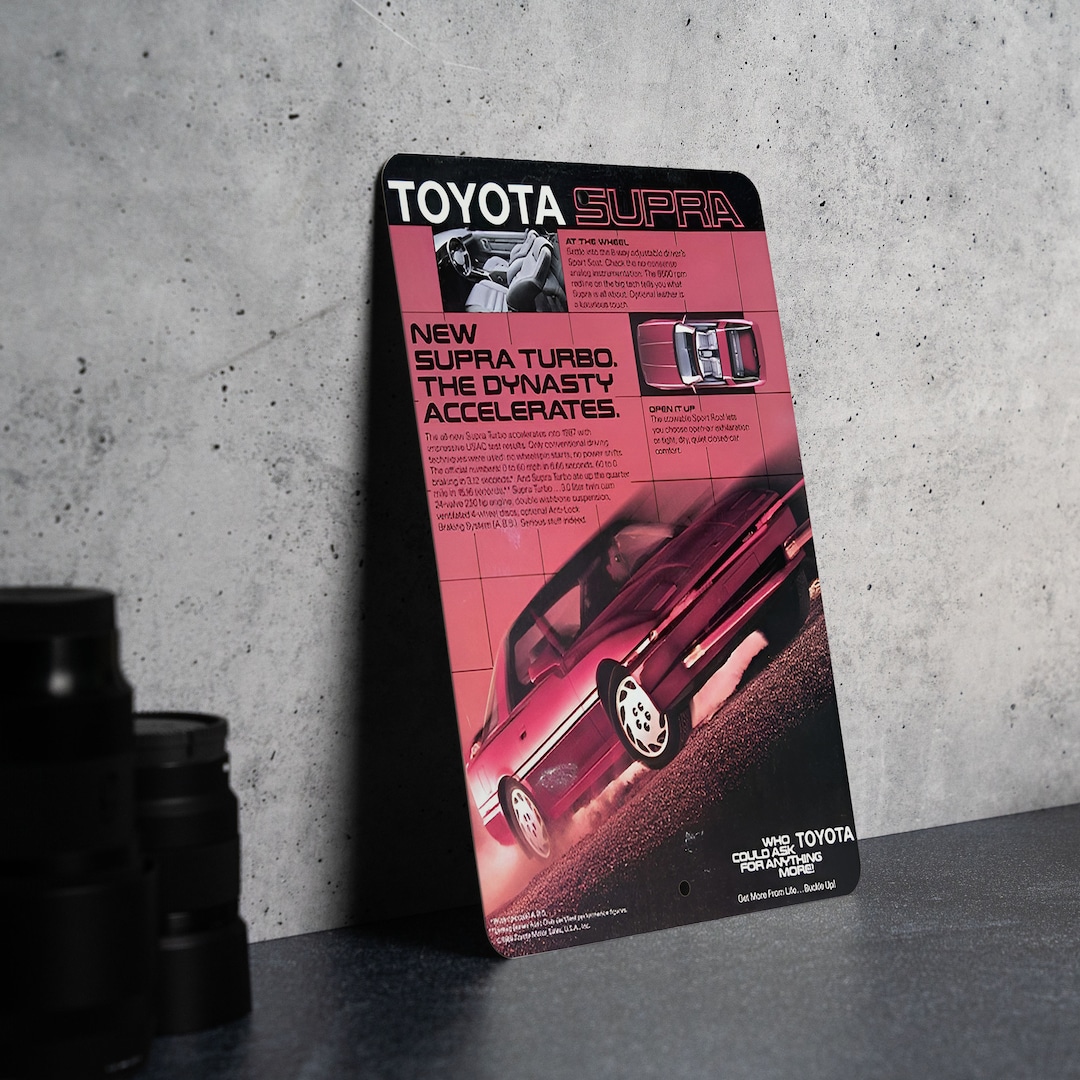 Mk3 Supra Metal Poster. Toyota Supra, Vintage Toyota Ad, Gift for Car ...