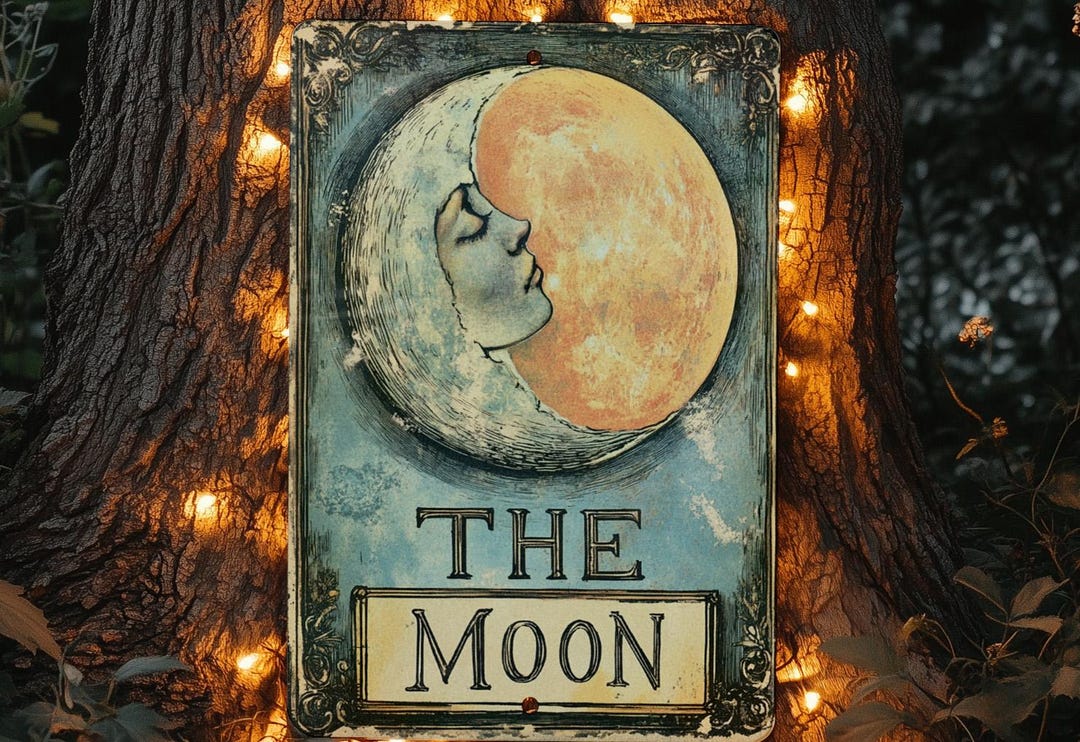 Ethereal Moon Metal Sign, Vintage Moon Decor, Pale Blue Wall Art ...