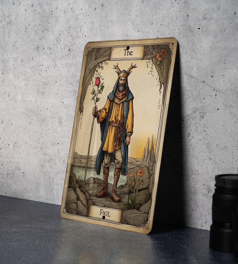 DND Style the Fool Wall Art Metal Sign - Fantasy Journey, Medieval ...