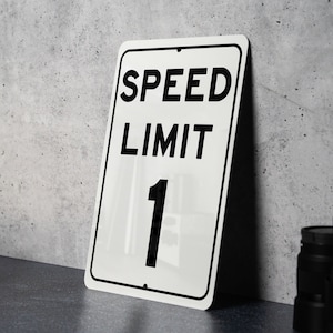 Speed Limit 1 MPH Metal Sign - Durable Aluminum Safety Signage for ...