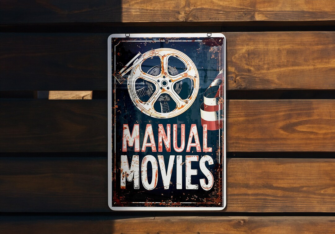 Vintage Style Tin Sign, Classic Hand-crank, Movie Theater Decor, Film ...