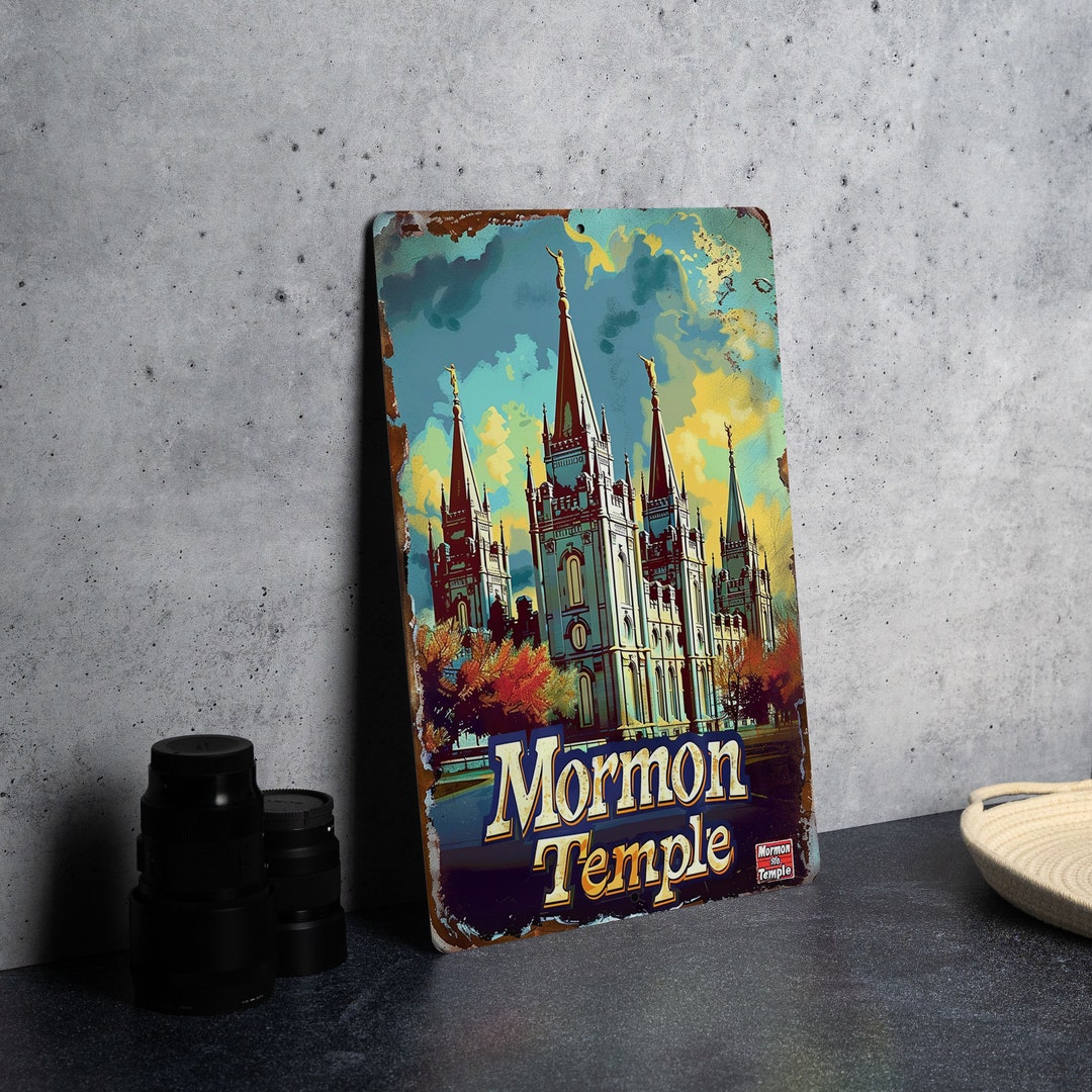 Salt Lake City Temple, Vintage Metal Sign, Utah Beauty, Funny Mormon ...