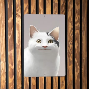 Polite Cat Meme Metal Sign - Courteous Cat Decor, Gentleman Cat Wall ...