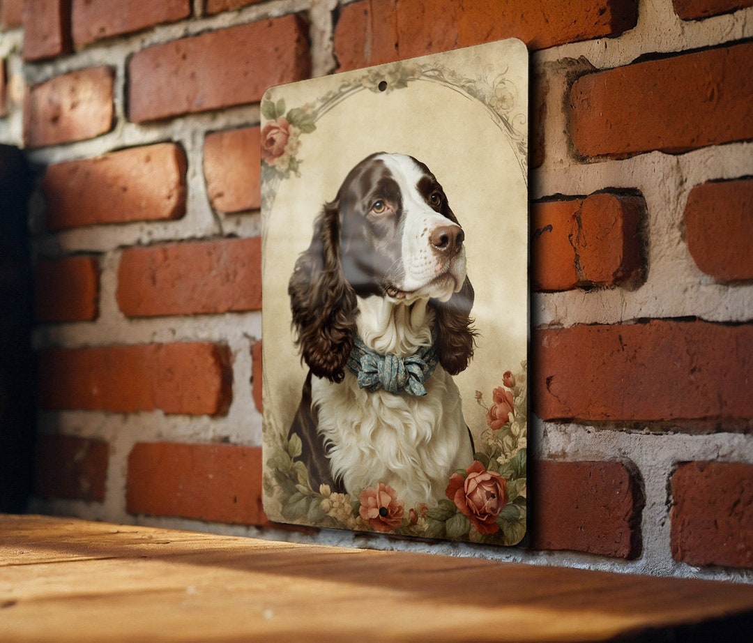 Victorian English Springer Metal Sign - Regal Spaniel, Aristocratic ...