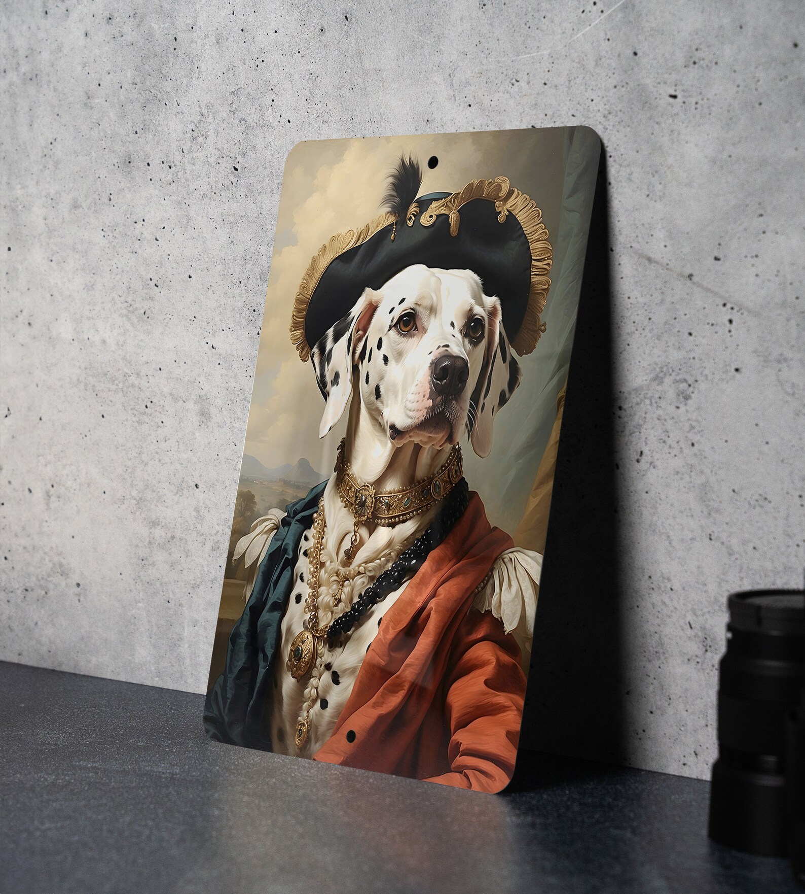 Victorian Fancy Dalmatian Metal Sign - Regal Spots, Noble Breed ...