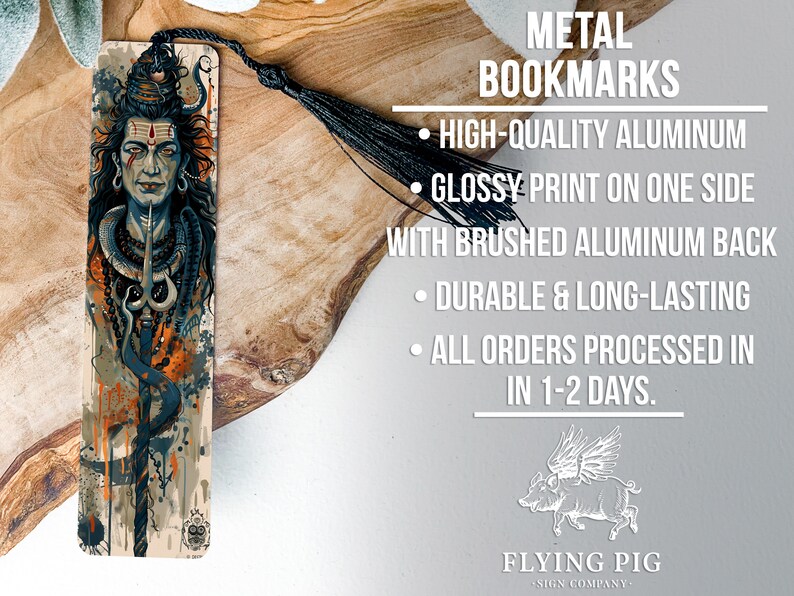 Shiva Trident Bookmark, Hindu God, Third Eye Design, Metal Bookmark ...