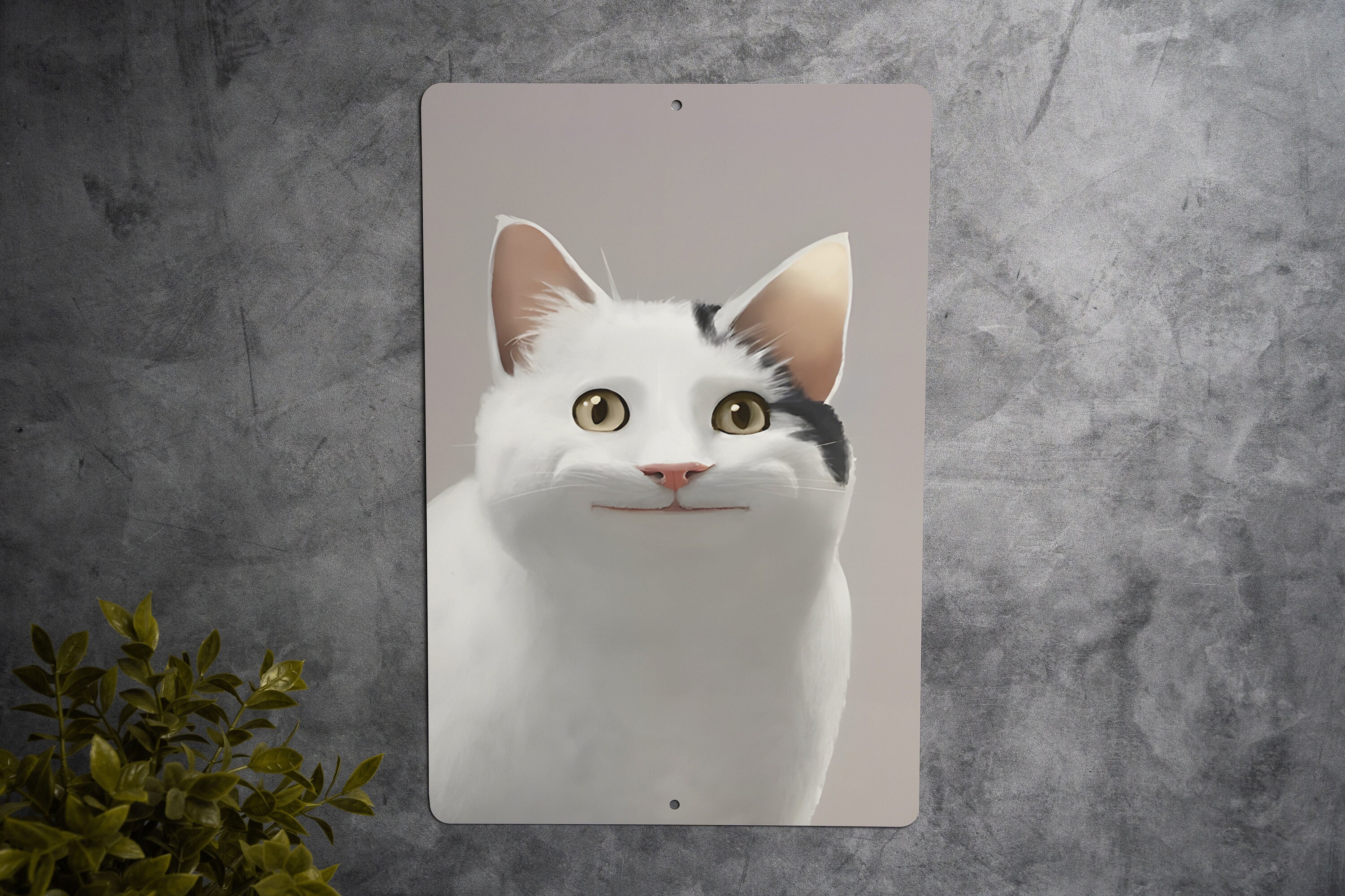 Polite Cat Meme Metal Sign Courteous Cat Decor, Gentleman Cat Wall Art ...