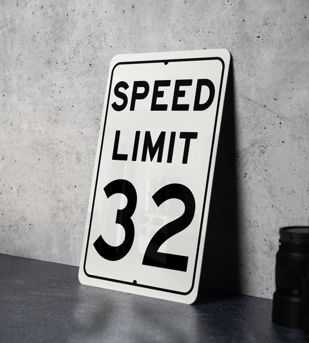 Speed Limit 32 MPH Sign - Customizable Aluminum Sign for Targeted Speed ...