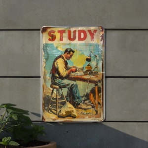 Geologist Study Vintage Style Aluminum Sign - Metal Wall Decor, Home ...