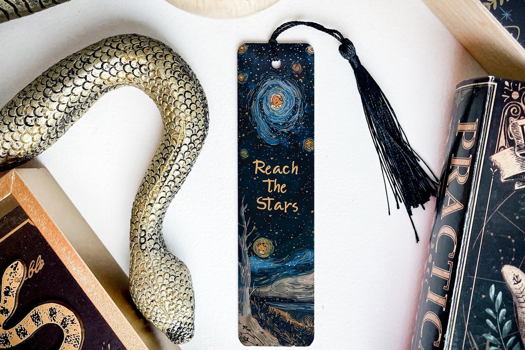 Starry Night Metal Bookmark, Reach for the Stars, Unique Reading ...