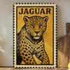 Geometric Jaguar Wall Art Abstract Jaguar Painting Black and Gold ...
