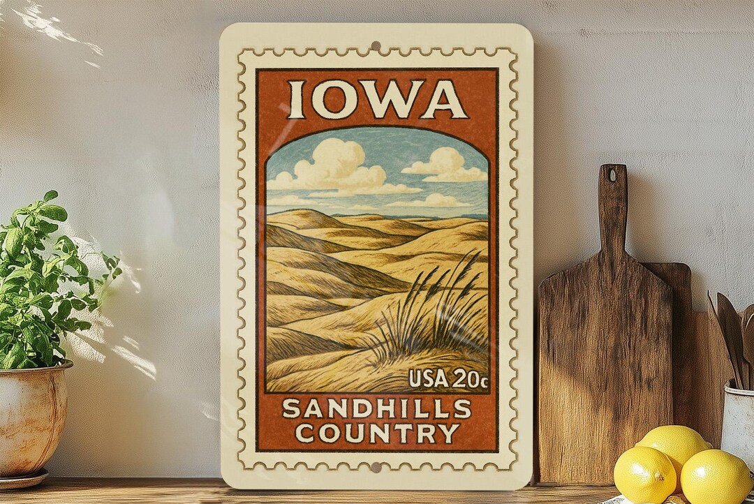 Iowa Sandhills Country Metal Sign – Rustic Farmhouse Wall Art, Vintage ...