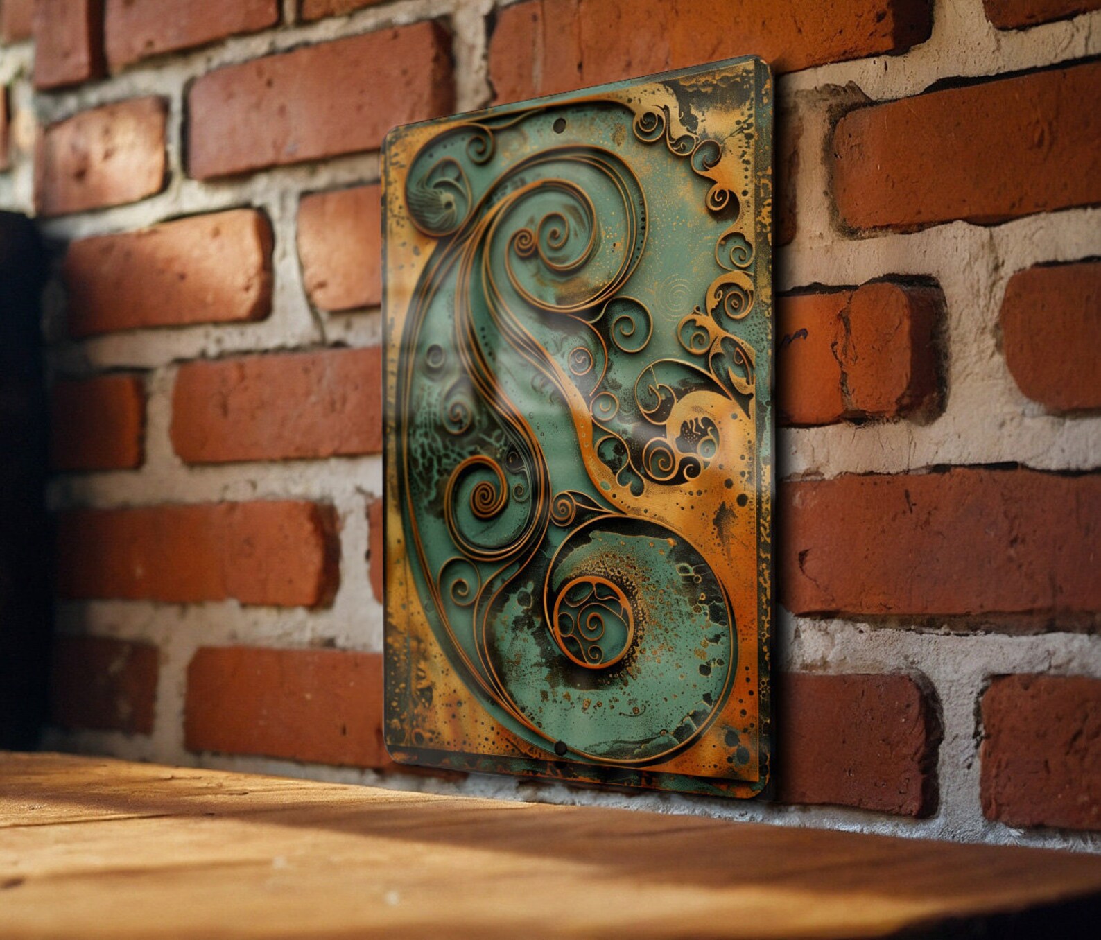 Vintage Style Tin Sign, Antique Aether Radio, Ethereal Swirls ...