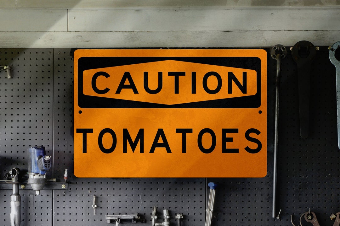 Watch Out for Tomatoes! Quirky Metal Sign for Gardeners - Etsy