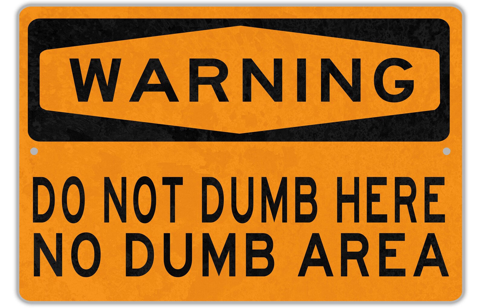 Metal Warning Sign Do Not Dumb Here No Dumb Area Funny - Etsy